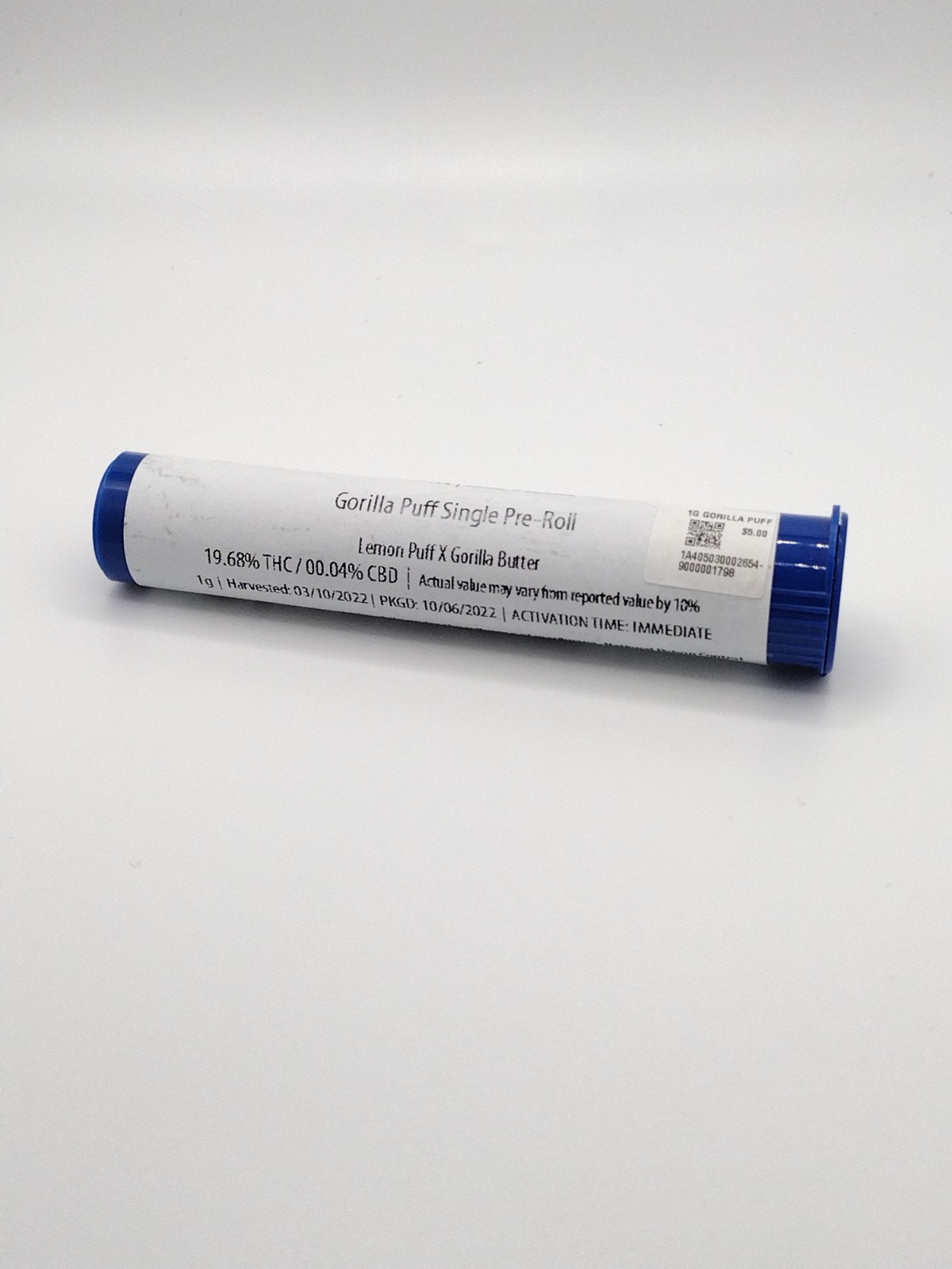 1G Gorilla Puff Single Pre Roll – Premium Cannabis Products Near Me